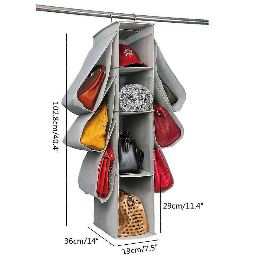 Hanging Purse Handbag Organizer Wardrobe Closet Dust Proof Shelf Rack ...