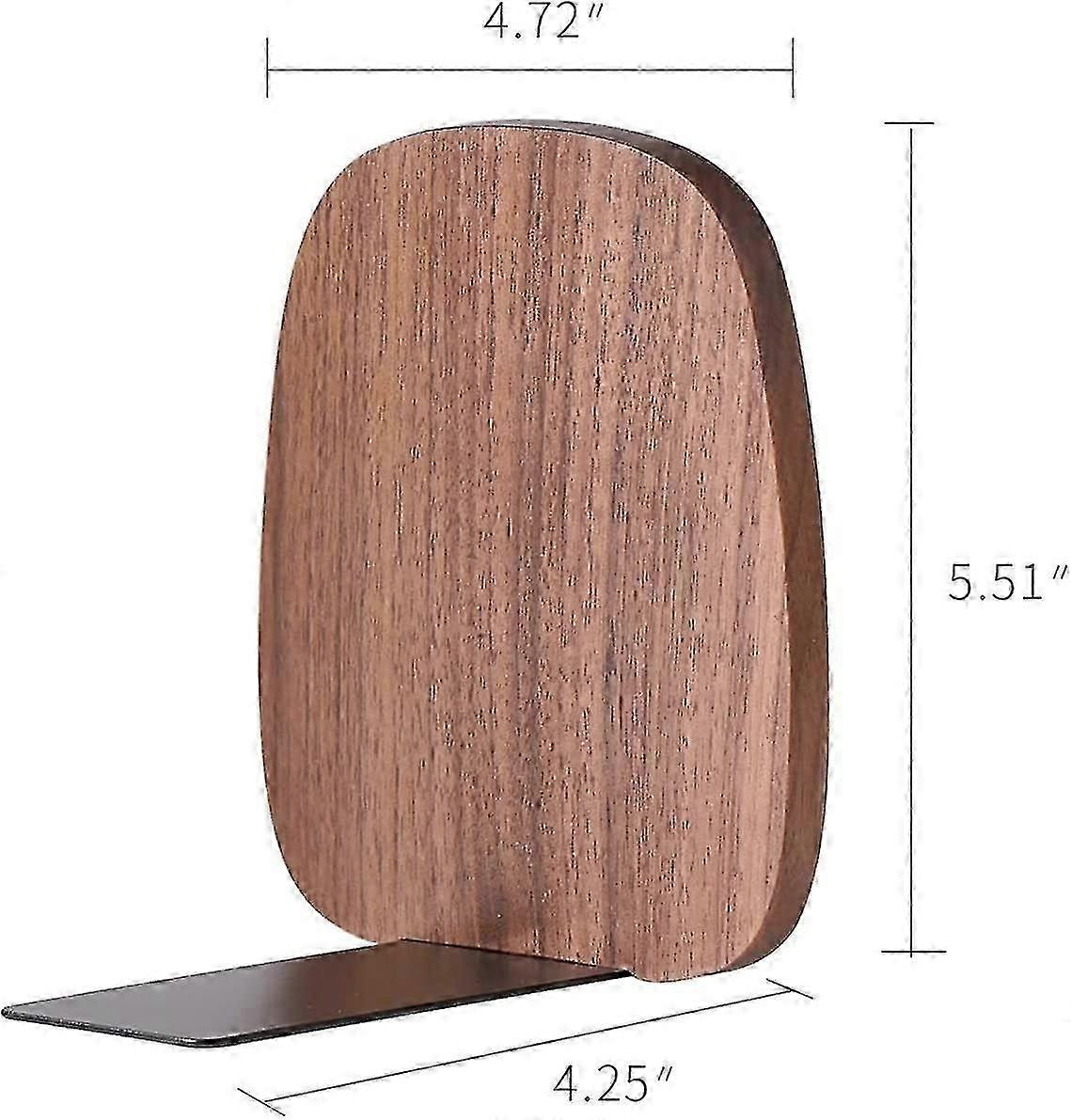 Wood Bookends Support For Shelves,decorative Book Ends For Books/dvds ...