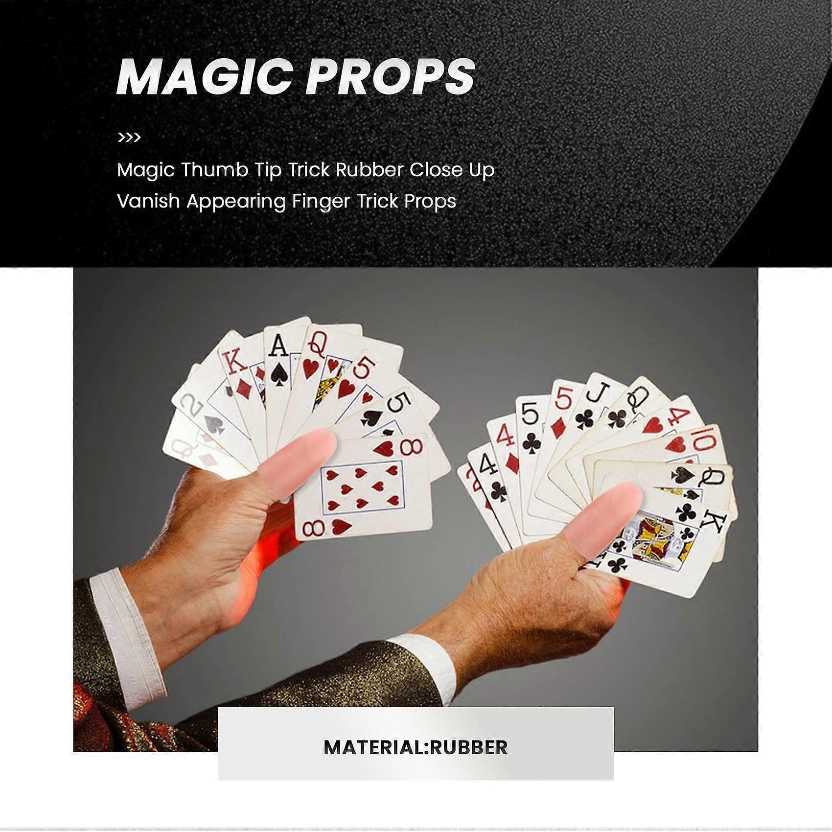 5Pcs /Set Simulation Finger Sleeve Fake Thumb Tip Finger Magic Prank Trick Prop Toys Finger ...