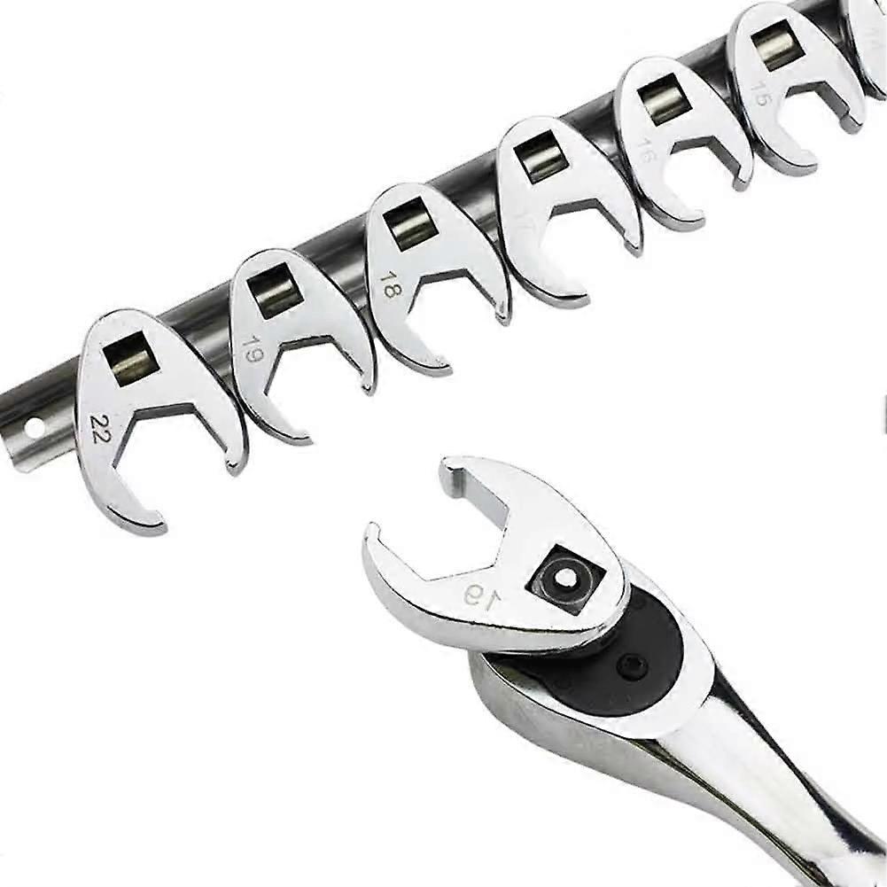 10Pcs 3/8Inch Drive Crowfoot Wrench 10 to 22mm Metric SAE Imperial ...