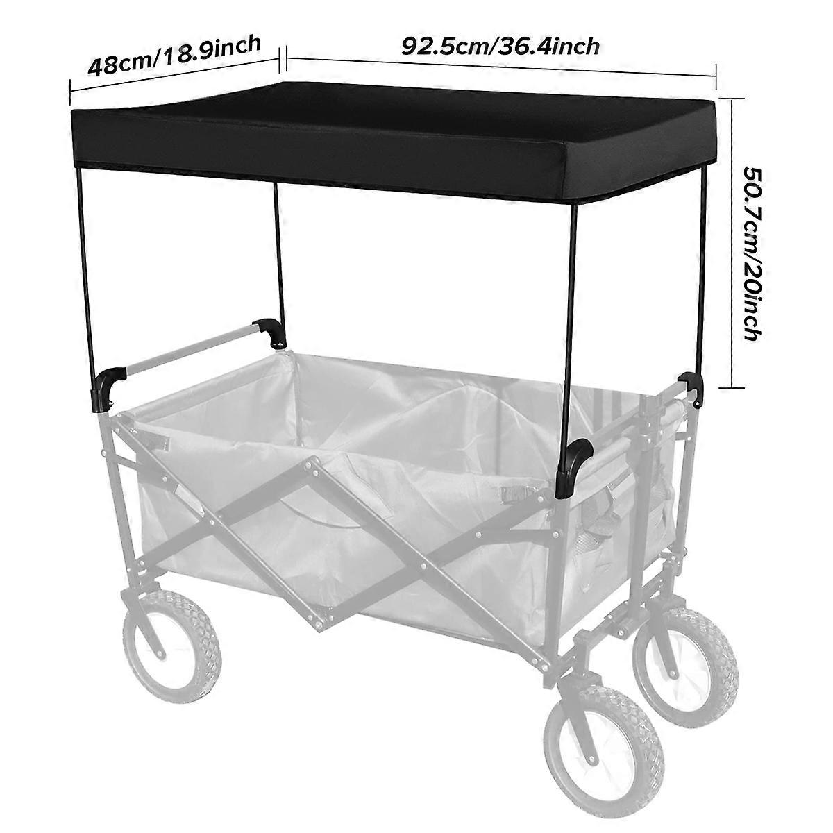 Awning Canopy for Garden Wagon Attachment Sun Shade Cover Trolley ...