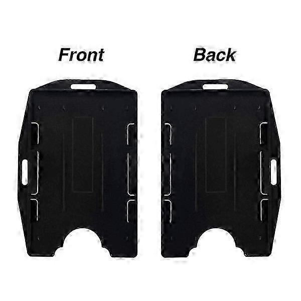 2-Pack Card ID Holder with Extendable Badge Roll, Secure Badge Holder ...