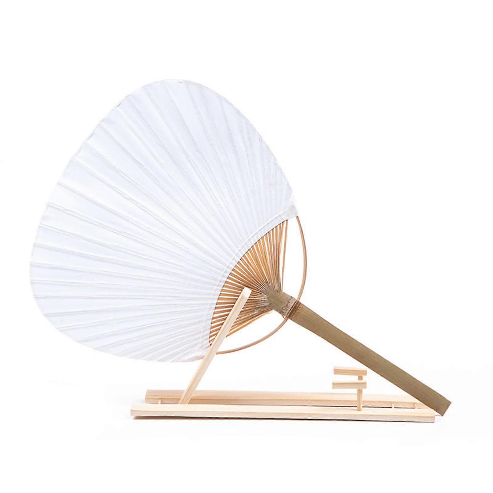 Handheld Fan with Natural Wood Handle Crafts Blank Paper Fan Suitable ...