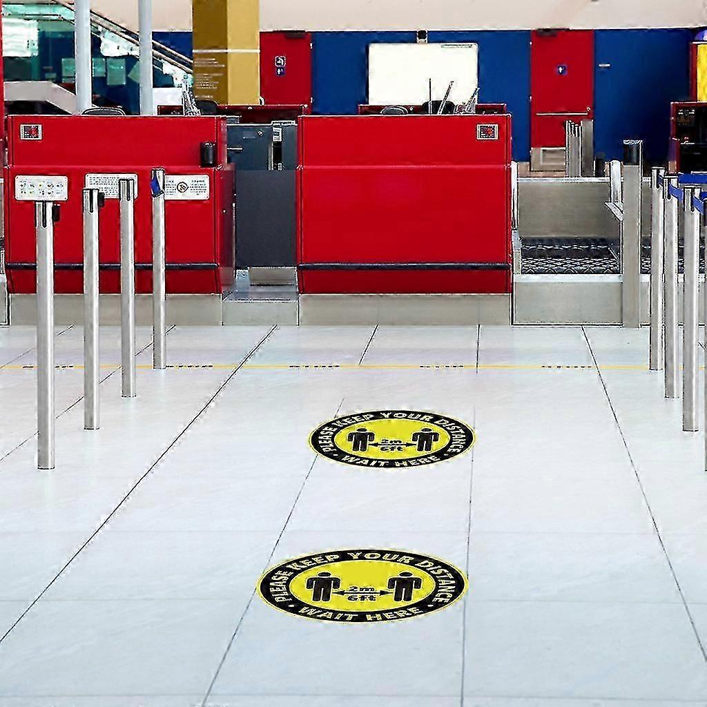 Round Circle Sticker Keep Social Distance Safety Floor Sign People ...