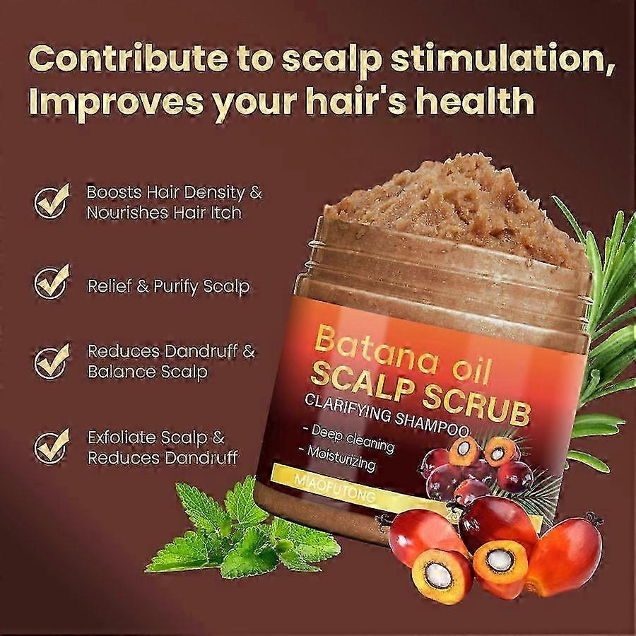 Scalp Scrub, 2-i-1 Clarifying Scalp Exfoliator Scrub Shampoo med Batana ...