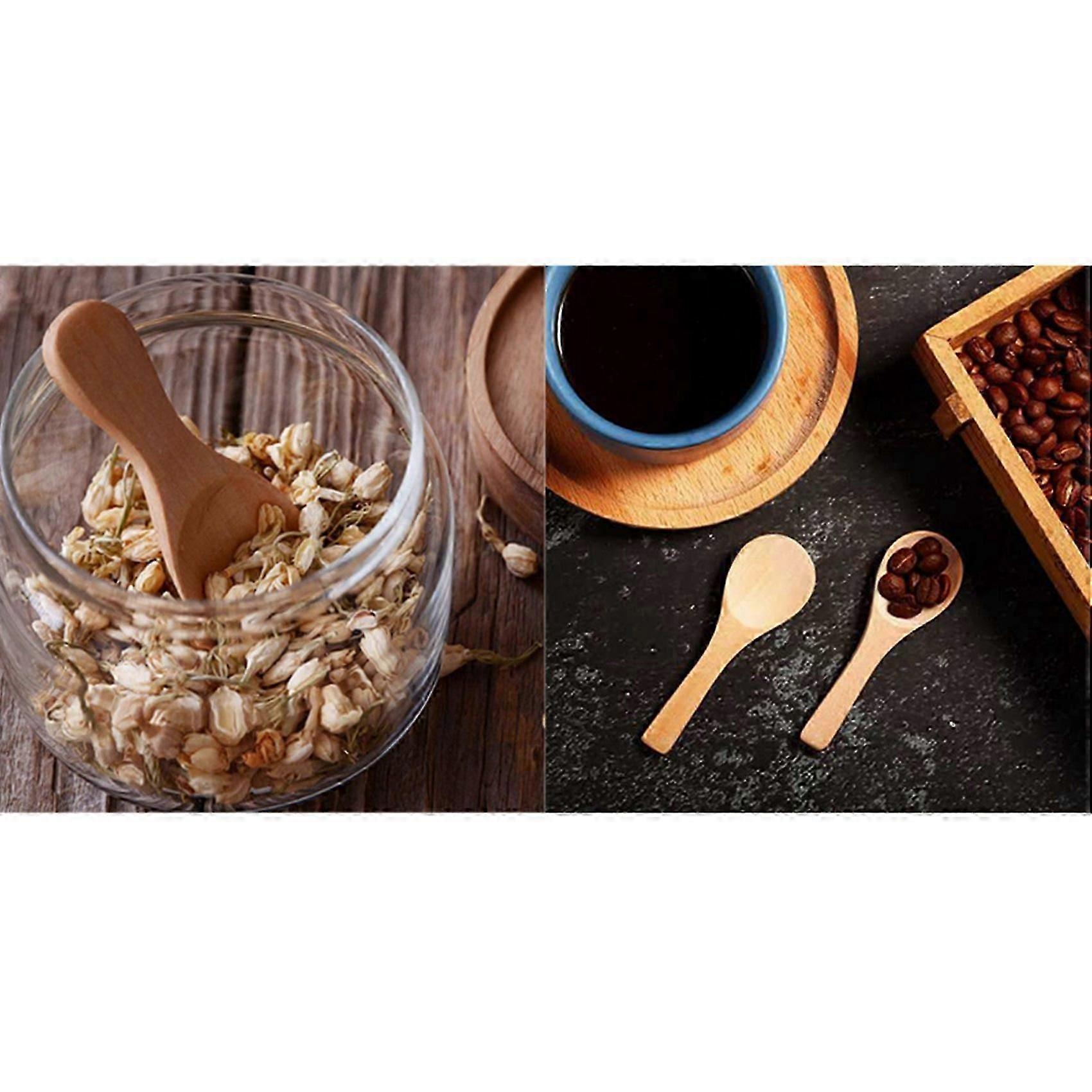 40 Pcs Small Wooden Spoons Mini Nature Wooden Spoons Mini Tasting ...