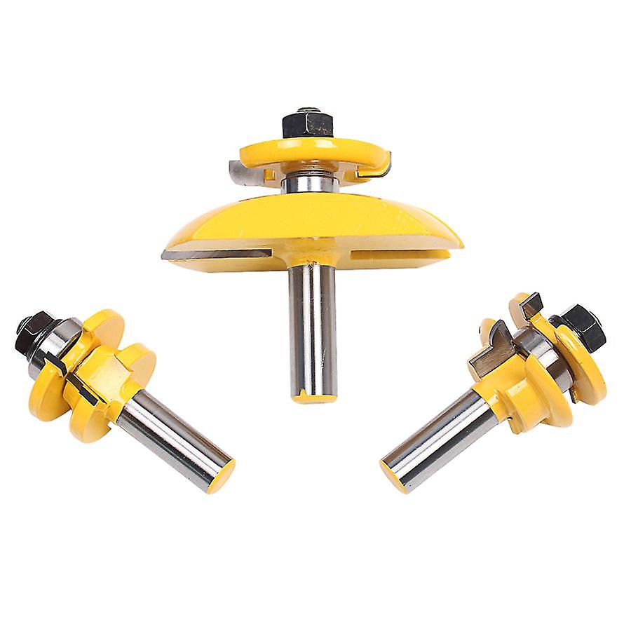 3Pcs 1/2inch Rail & Blade Cutter Panel Cabinet Router Set Milling ...