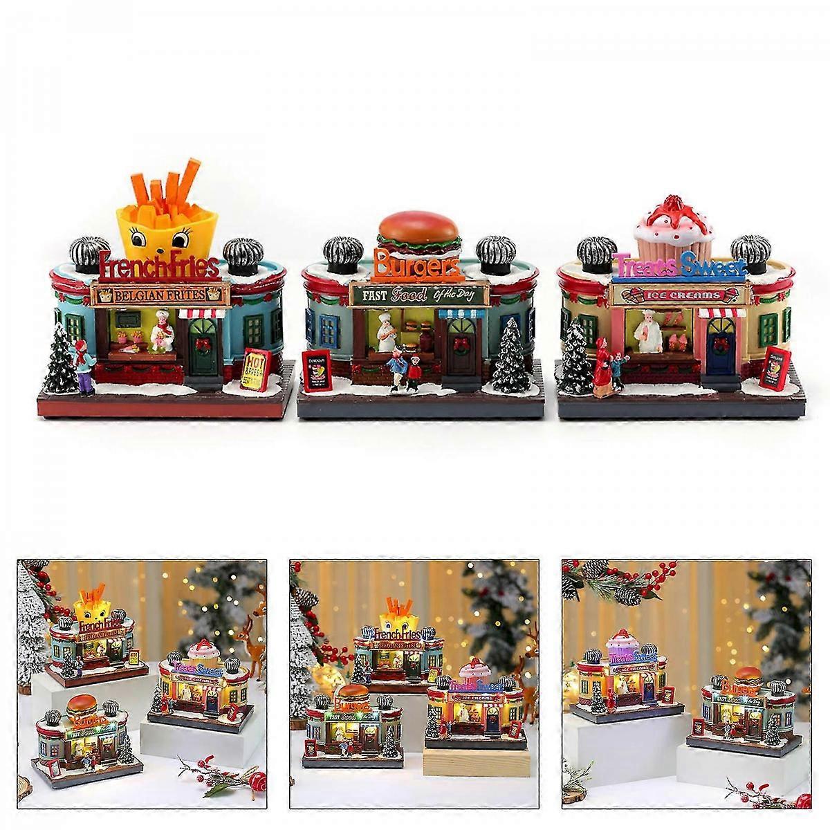 Classical Christmas Melodies Rotating Music Box LED Lighted Burgers ...