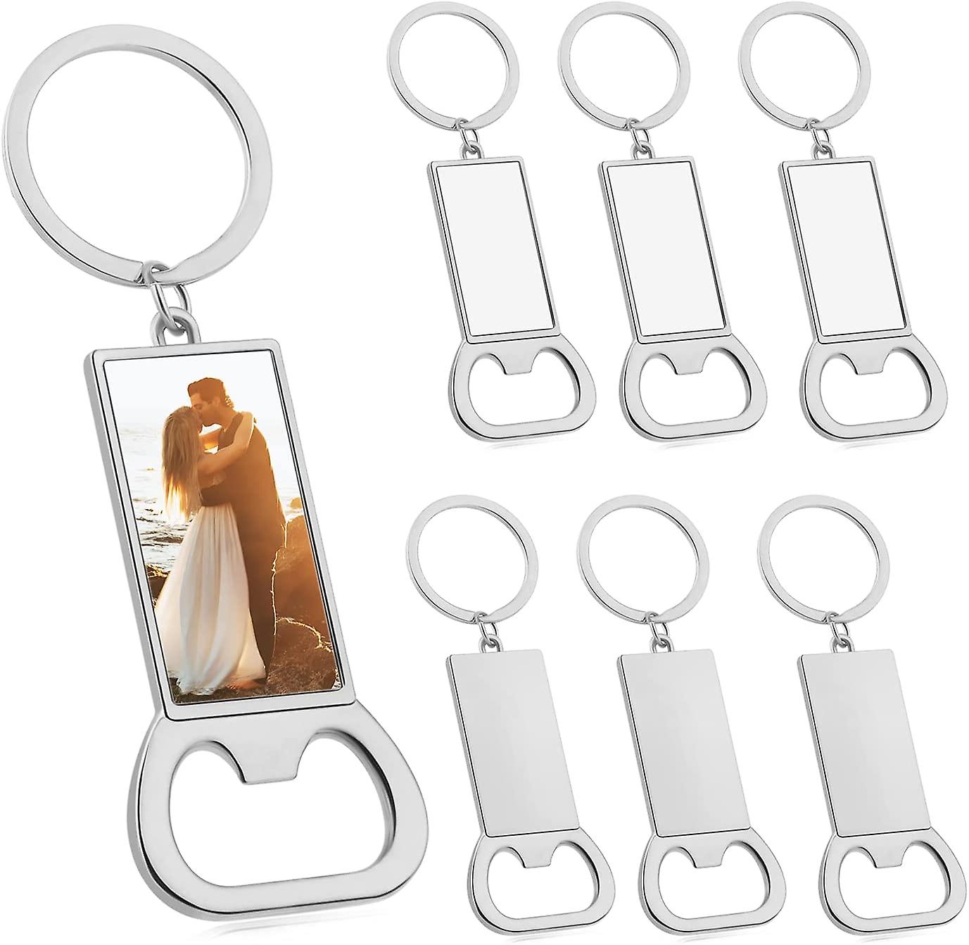 7 Pieces Of Sublimation Blank Keychains, Men's Corkscrew Keyring, Metal ...