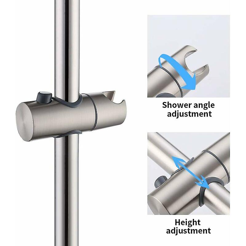 Height Adjustable Angle Portable Shower Bar Shower Rail SUS 304 | Fruugo UK