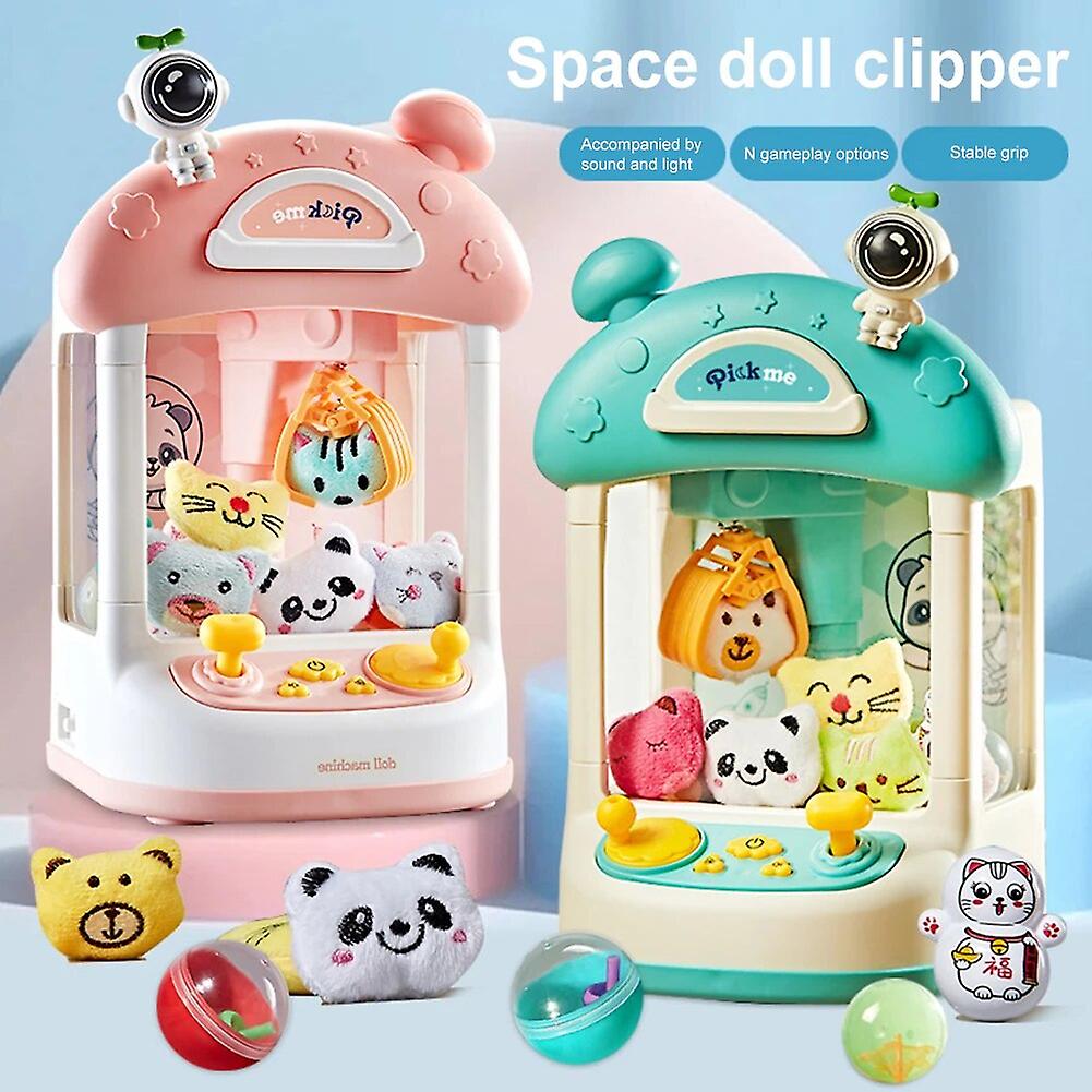Mini Claw Machine Arcade Claw Game Machine Toy 4 Dolls 3 Capsule Crane ...