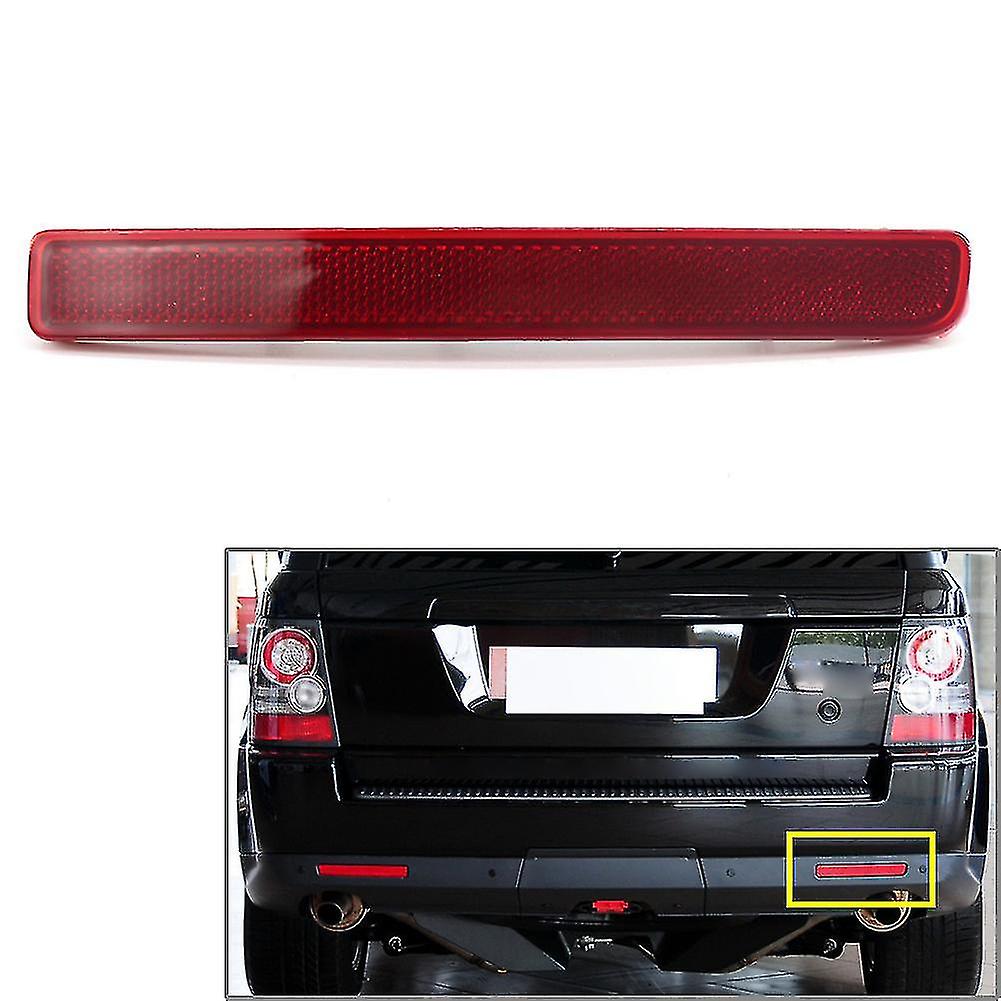 1pcs Car Rear Bumper Reflector Red Lens Warning Strip For Land Rover ...