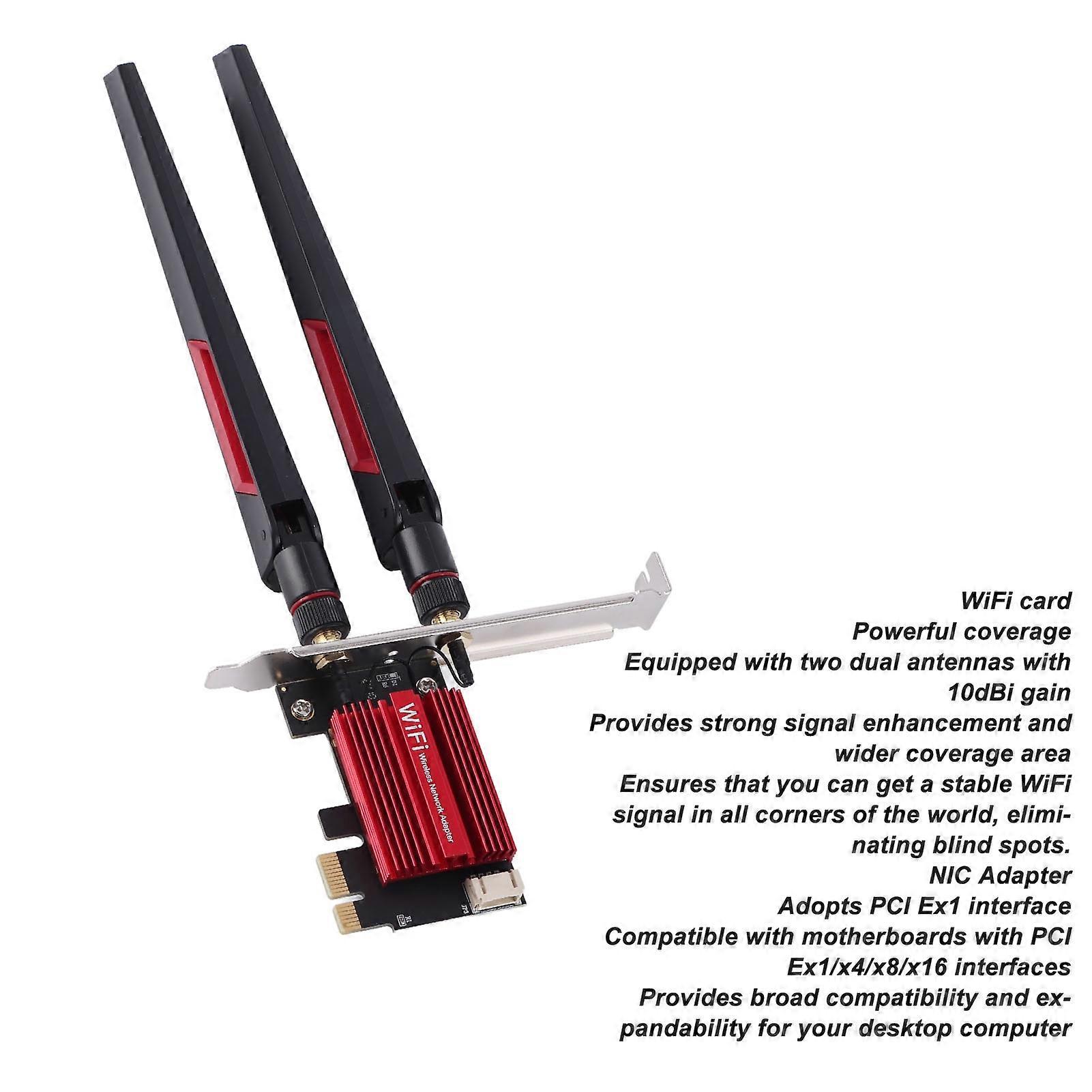 7260AC Pro PCIE WiFi Card 1200Mbps 2.4G 5G Dual Band BT4.0 PCIE ...
