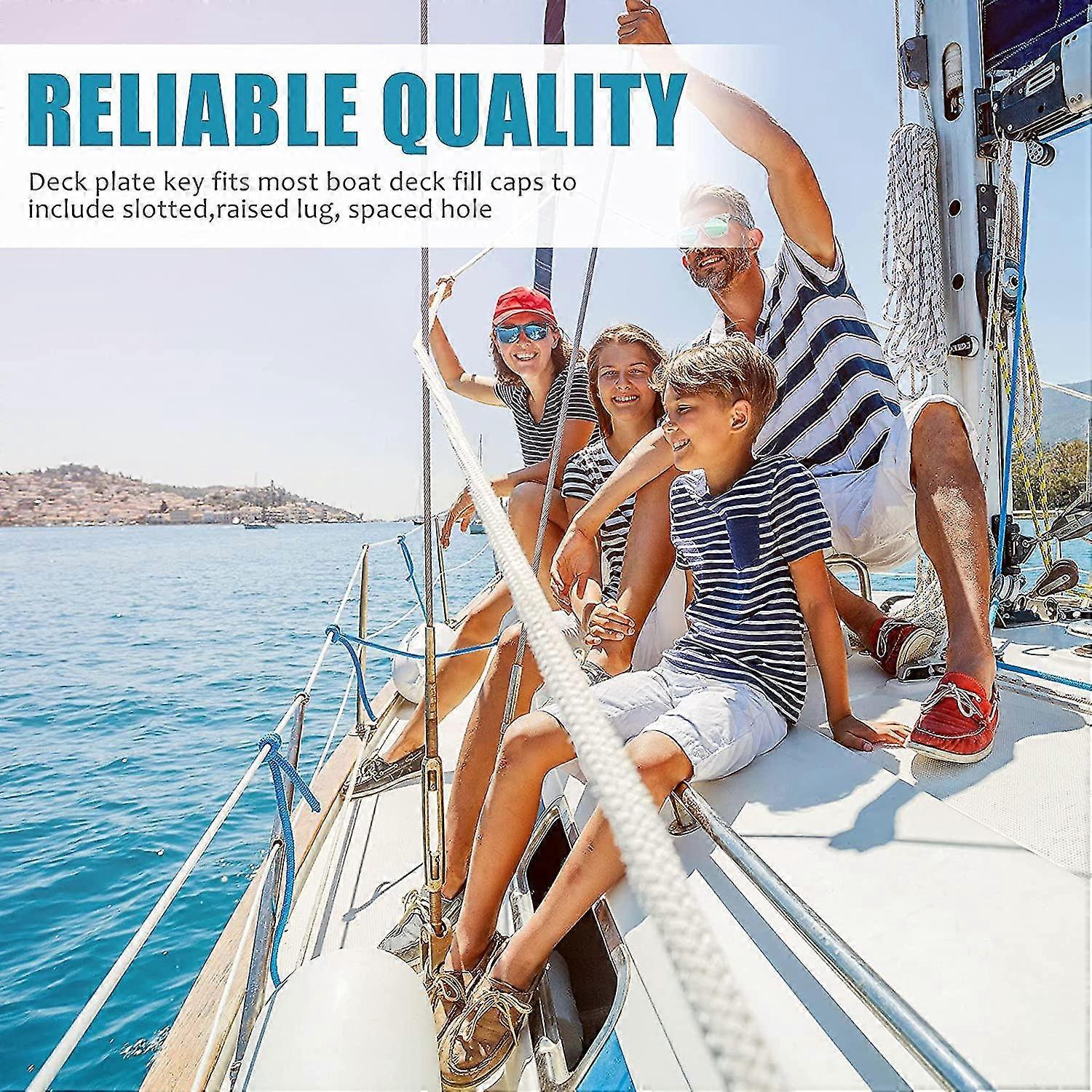 2 Pieces Deck Plate Key Fuel Key Plate Deck Tool Key Stainless Steel ...