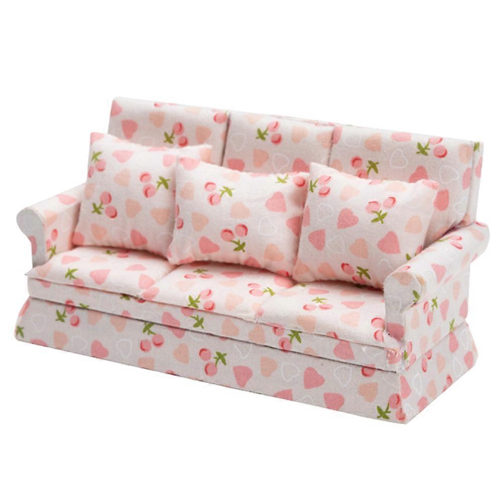Mini House Sofa Figurine Adorable Tiny Sofa Model Miniature Couch Prop Mini House Decoration ...