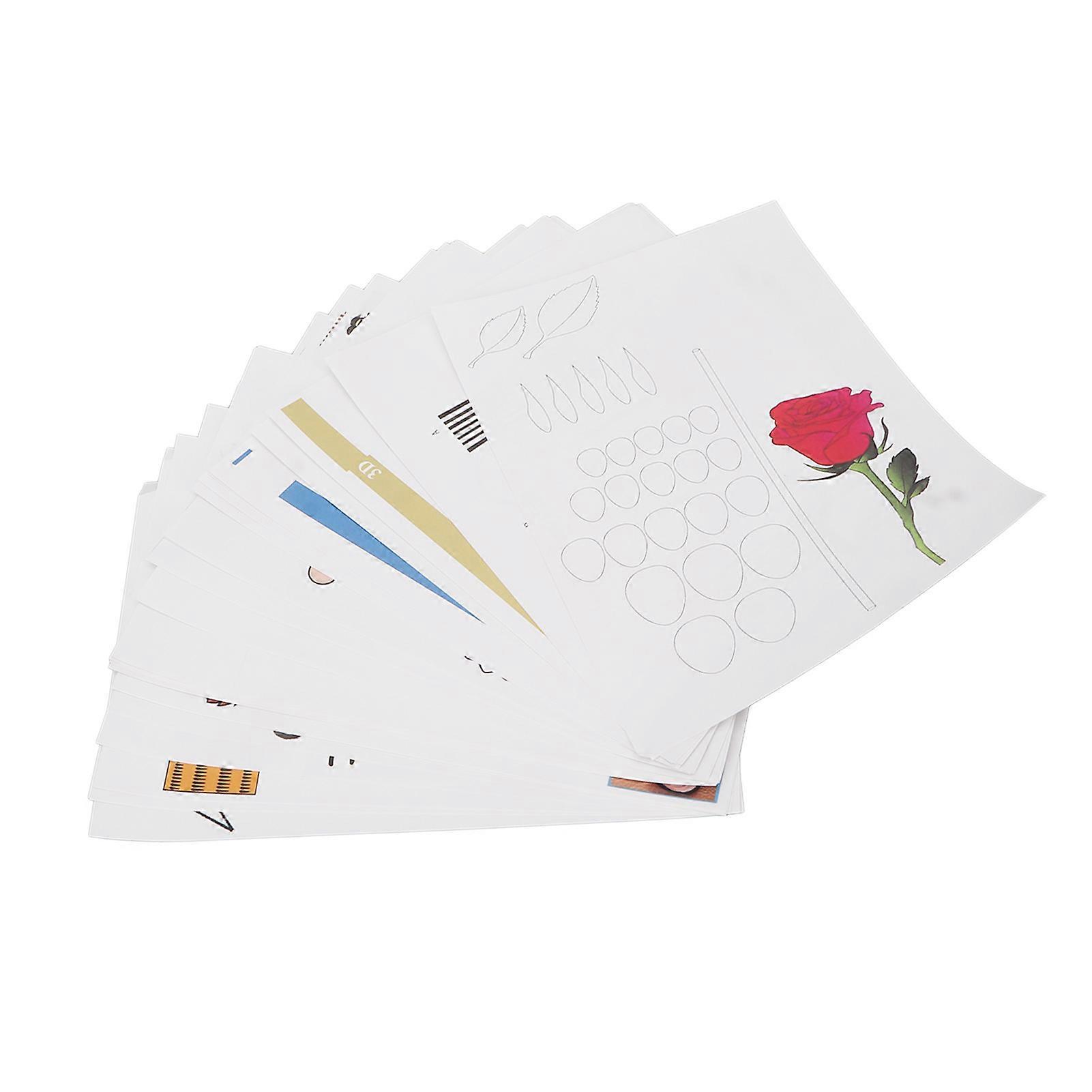 3D Printer Drawing Paper 50 Patterns Thick Portable Hands On Ability 3D ...