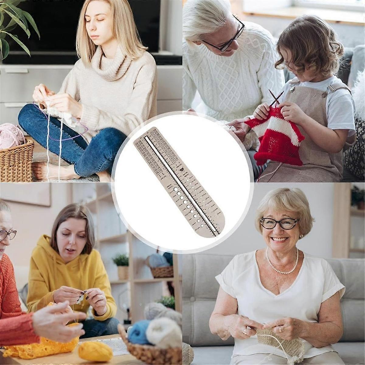 Wooden Multi-Functional Sock Ruler for Knitting for Sewing Light Weight ...