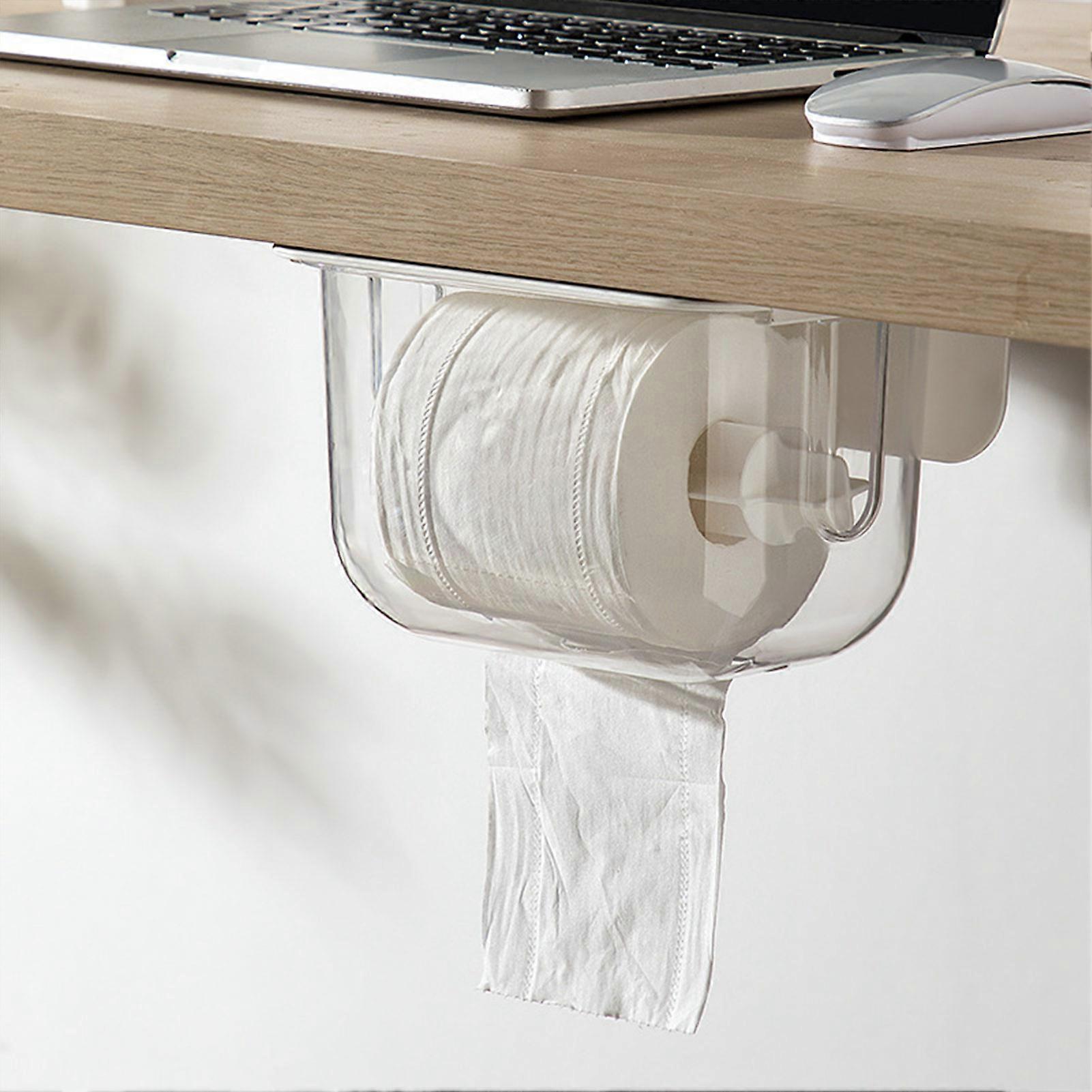 Wall Mounted Roll Tissue Container Punch Free Tissue Box Holder for ...