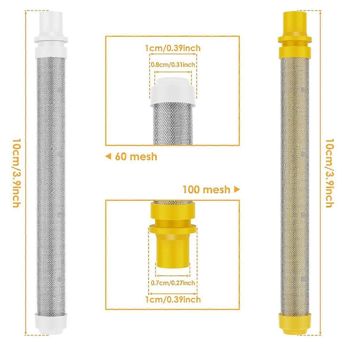 20Pcs Airless SprayGun Filter, Airless Tool Filter Set 60 and 100 Mesh ...