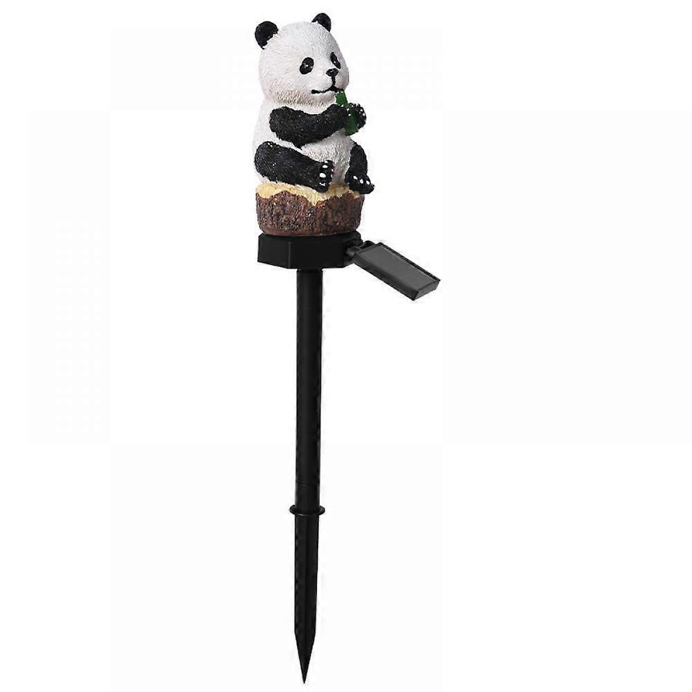 Solar Night Lights Little Panda Shape Solar-Powered Lawn Lamp, Resin ...