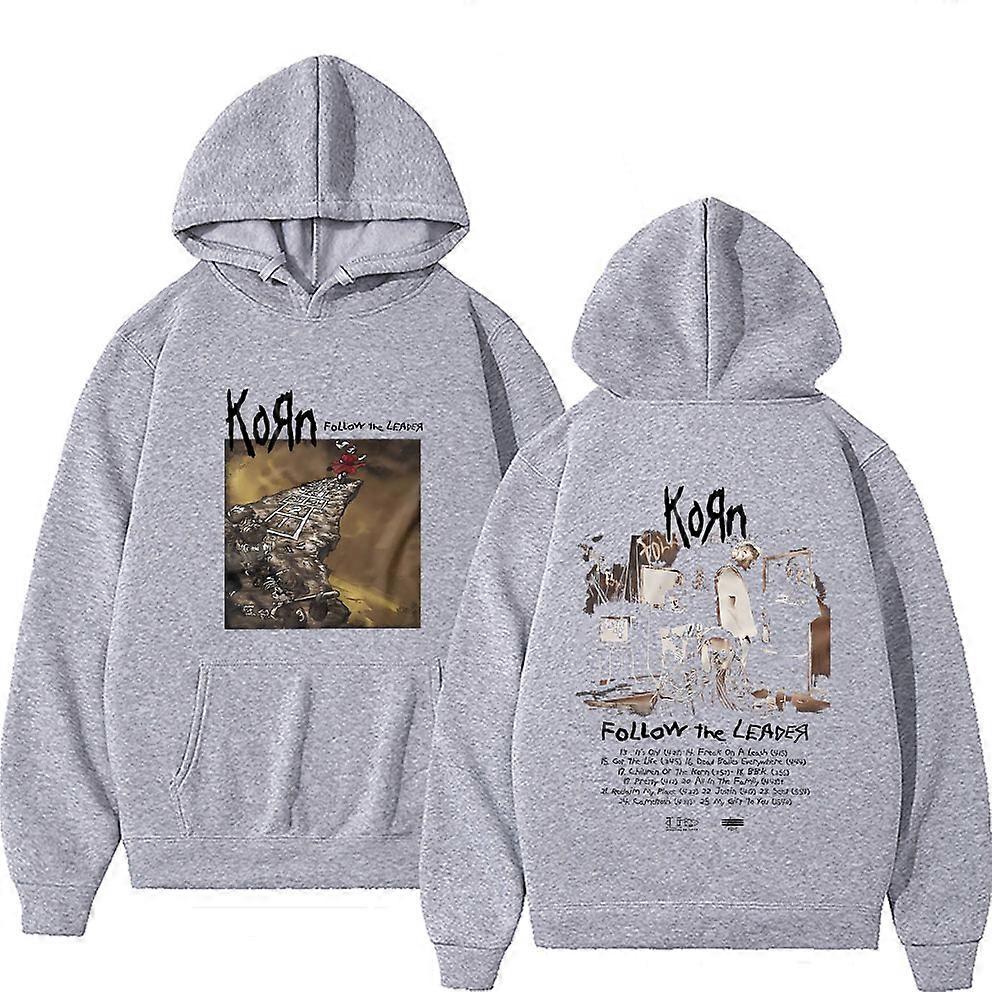 Rock Band Korn Follow The Leader Graphic Hoodie Men Women Gothic Tracksuit Male Oversized ...