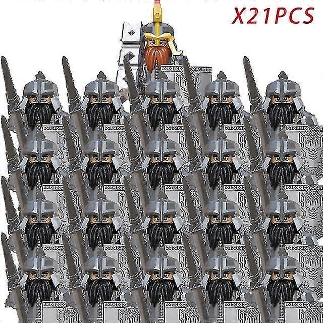 21pcs Classic Medieval Dwarf Warrior Building Blocks | Fruugo UK
