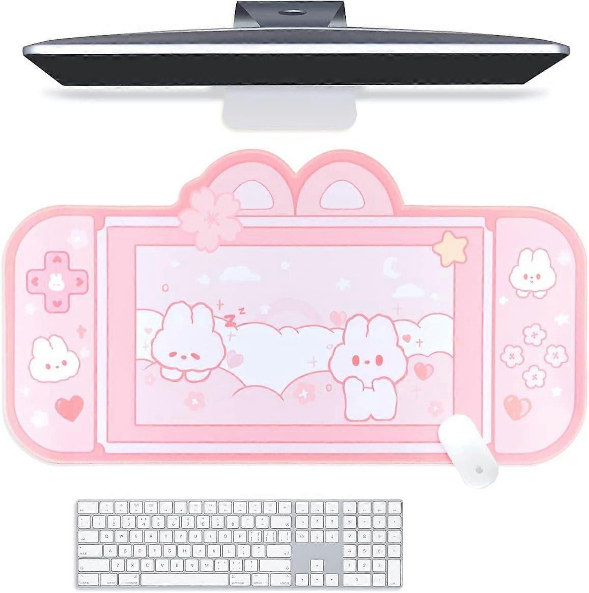 Bunny Desk Pad | NS Switch Keyboard Gaming Mat Large Mat Mousepad ...