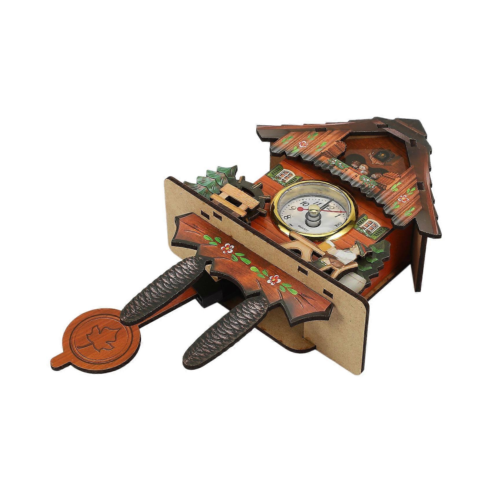 Antique Wooden Wall Clock Bird Time Bell Swing Alarm Watch Home Art ...