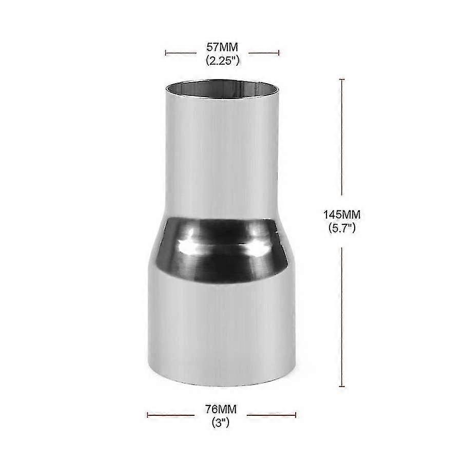 51mm 63mm 57mm 76mm Universal Stainless Steel Car Exhaust Reducer ...