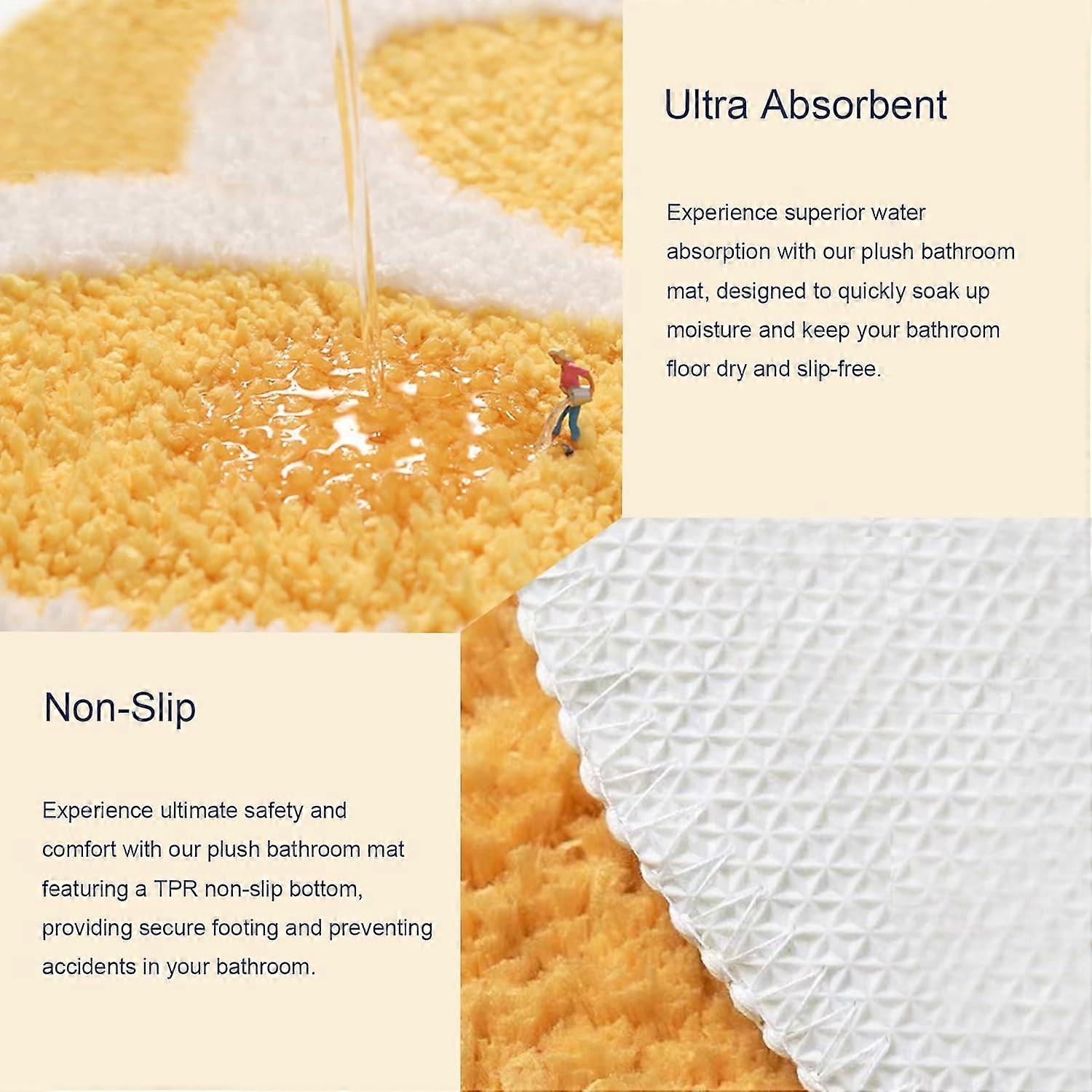 Flower Bath Mat, Irregular Rug, Cute Pink Bathroom Rugs, Microfiber ...