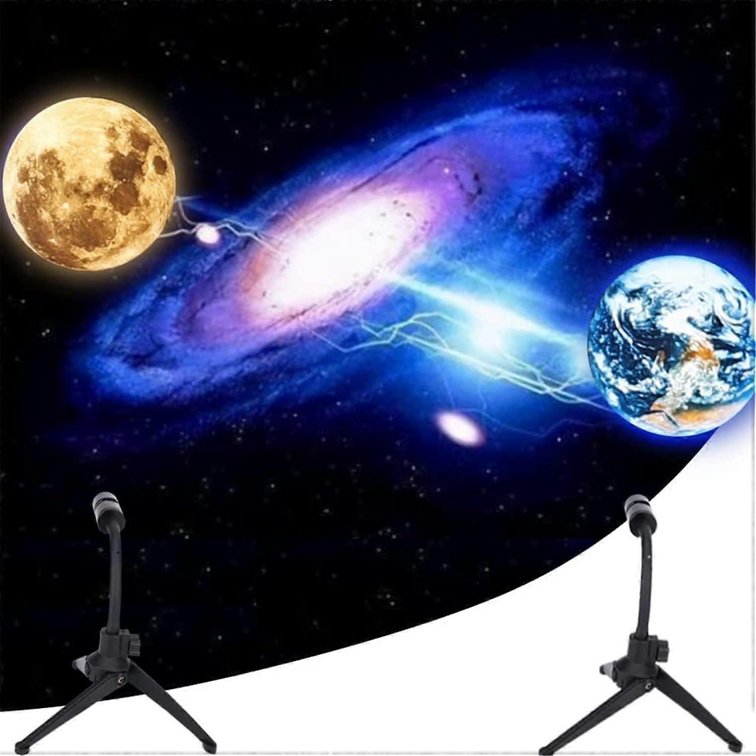 Moon Earth Projection LED Lamp,3D Earth Sunset Lamp Moon Projector,360 ...