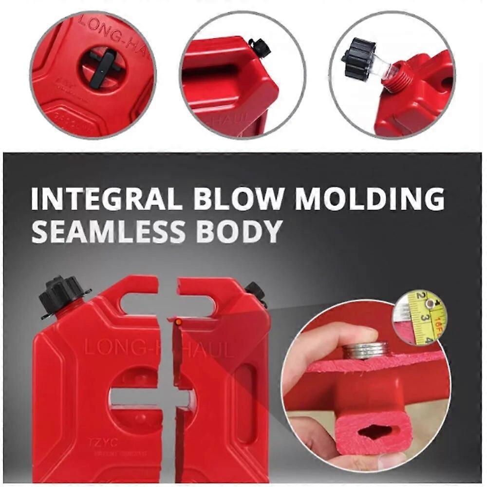 20L Litre Petrol Jerry Cans Plastic Motorcycle Gasoline Fuel Tank Mount ...
