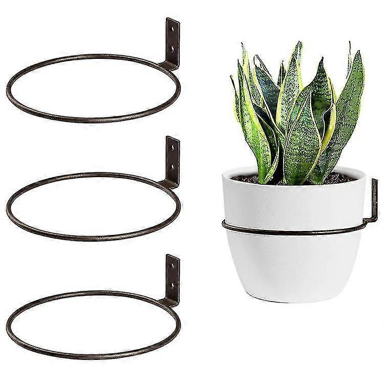 3 Pcs Folding Wall Mounted Flower Pot Holder Ring, Metal Wall Ring ...