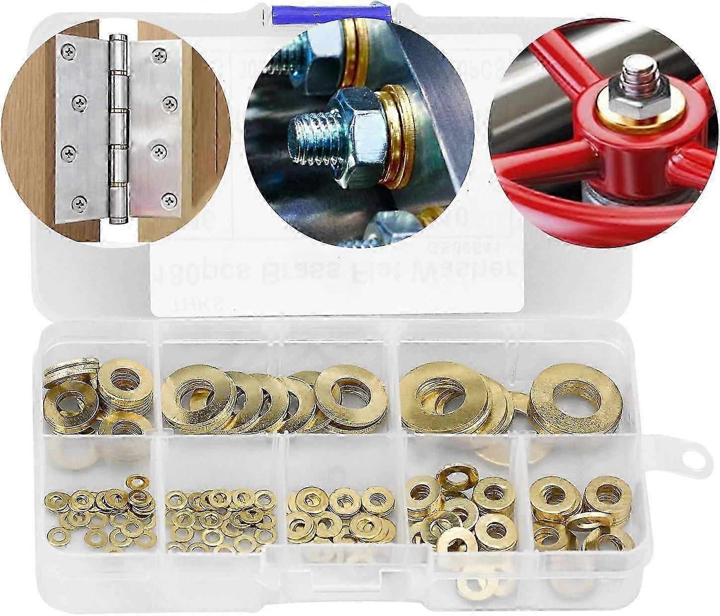180 PCS Flat Washer, Brass Flat Washer Washer Set, M2 M2.5 M3 M4 M5 M6 M8 M10 | Fruugo UK