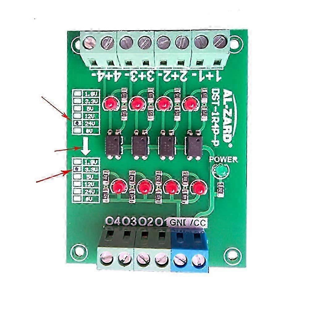 4CH Optocoupler Isolation Module,DST-1R4P-P 24V To 3.3V PNP Board for ...