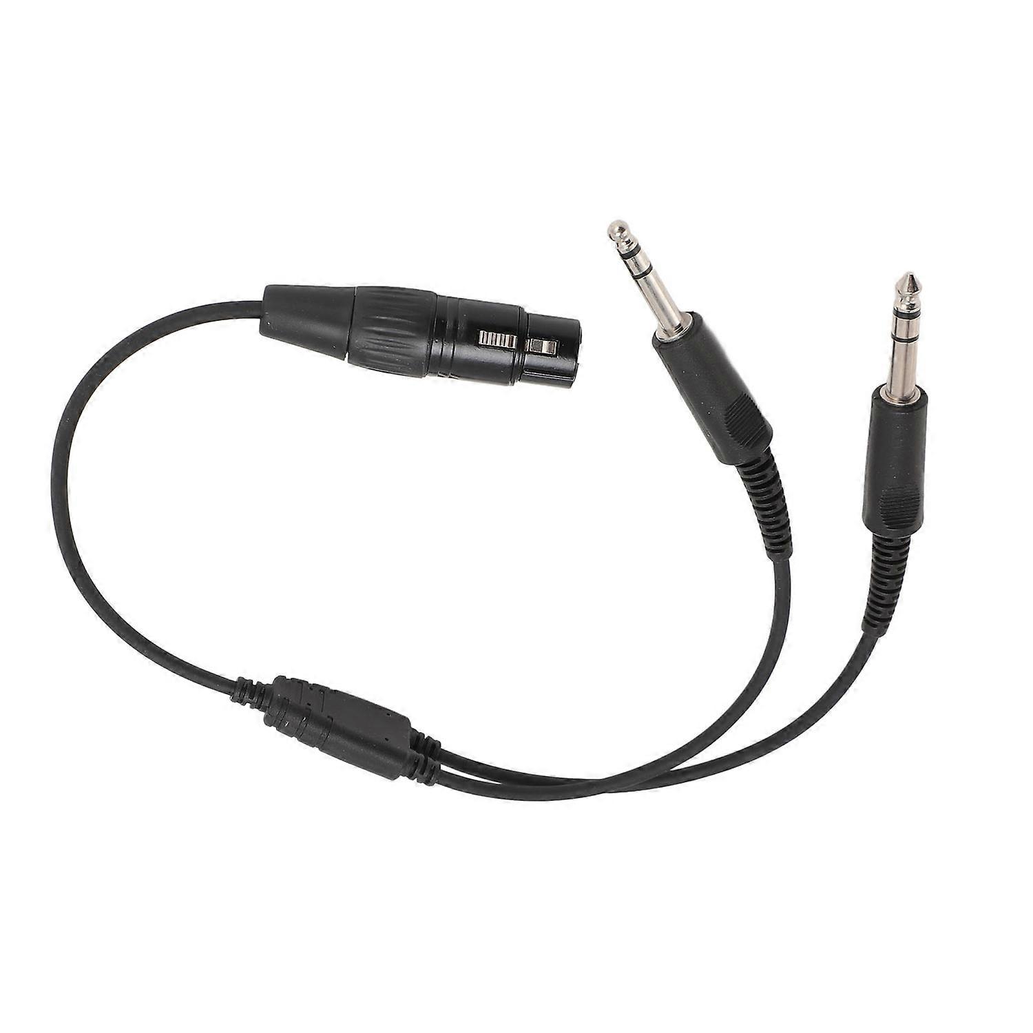 5 Pin XLR to GA Dual Plug Y Splitter Headphone Adapter for Airbus XLR 5 ...