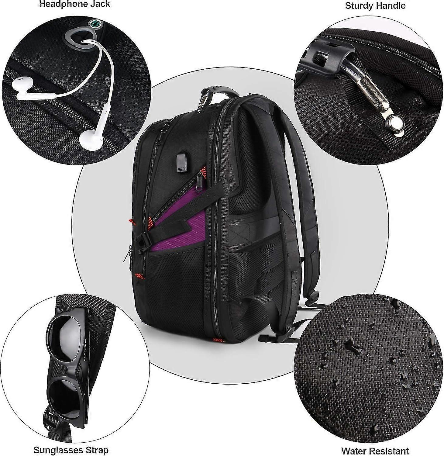 Extra Large 50l Laptop Backpacks Water Resistant College Backpacks ...