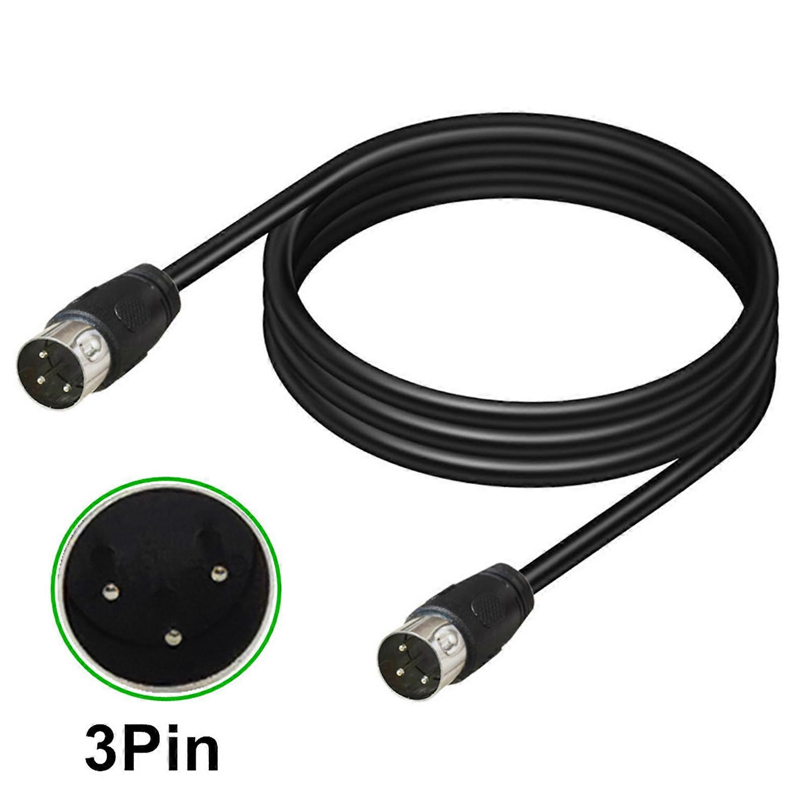 3 Pin DIN Connection Wire Line Double End Male Plug Connector Cable for ...