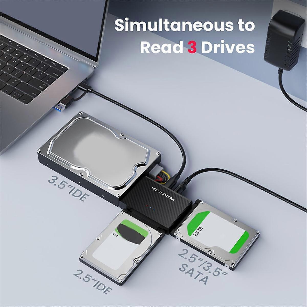 USB 3.0 to SATA / IDE Adapter Hard Drive Adapter UK Plug | Fruugo UK