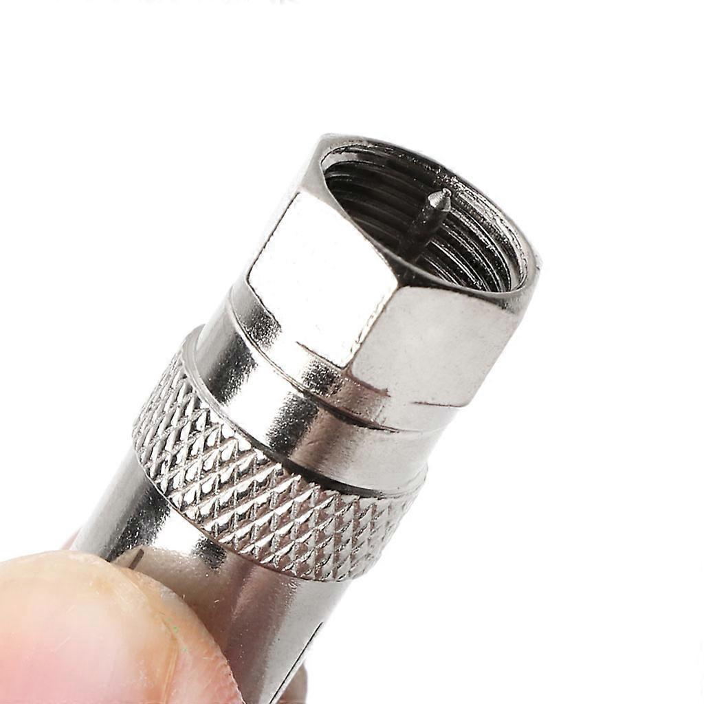 2Pcs F Type Male Plug Connector Socket to RF Coax TV Aerial Female RF ...