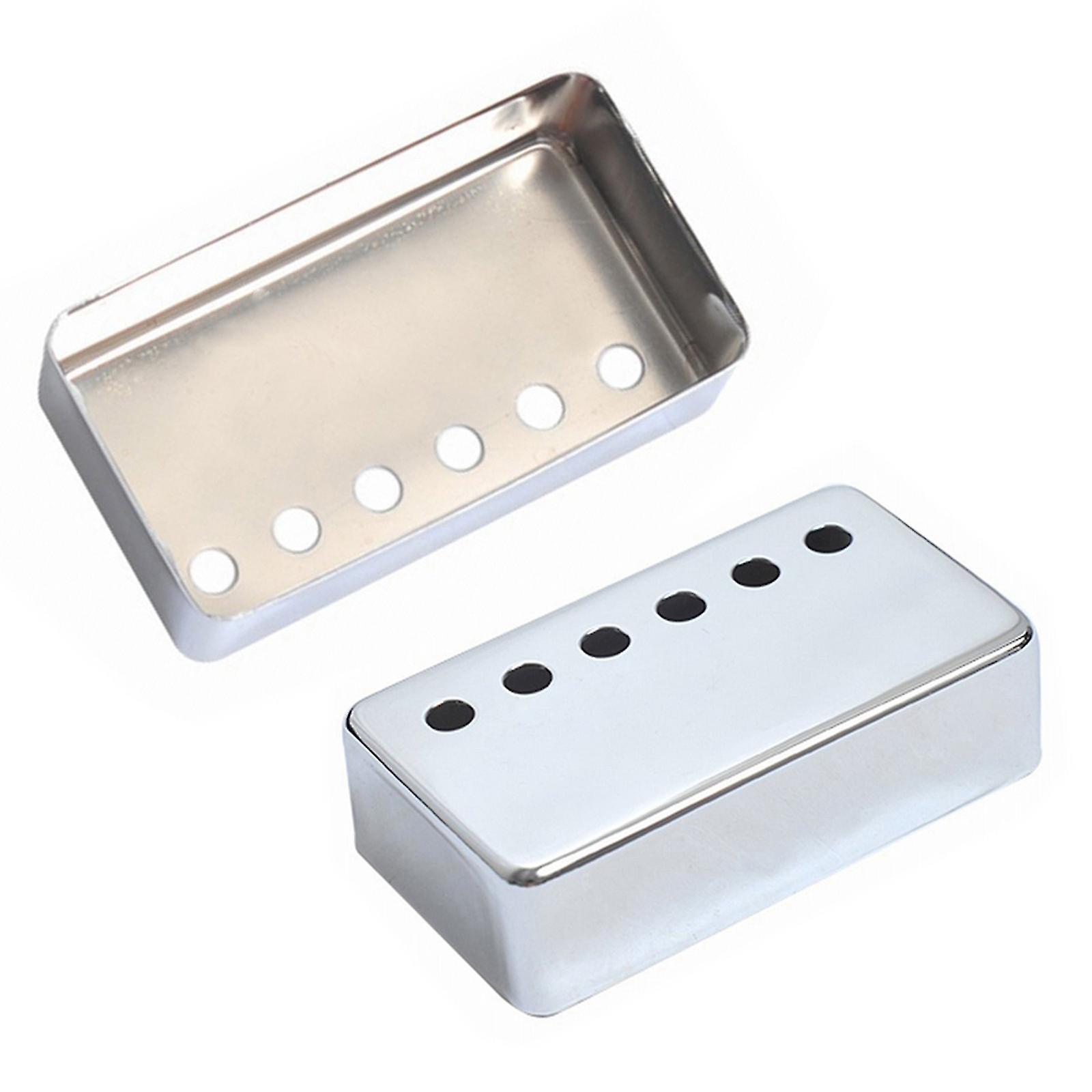 Set Of 2 Humbucker Lp Guitar Pickup Cover Nickel Covers 50mm & 52mm ...