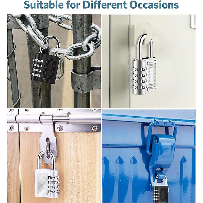 Combination Padlock,Waterproof Padlock with Code, 4 Digit Locker ...