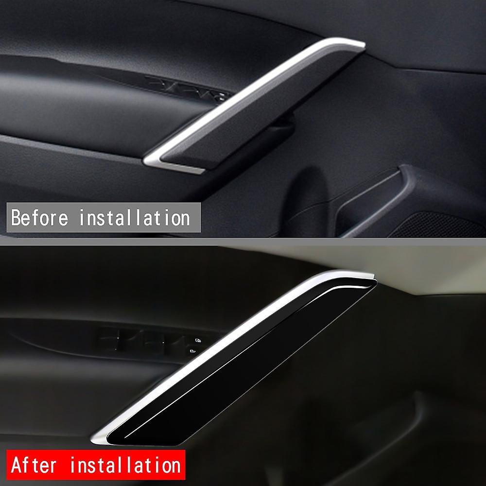 2Pcs Glossy Black Car Inner Door Handle Trim Pull Grab Panel Handle ...