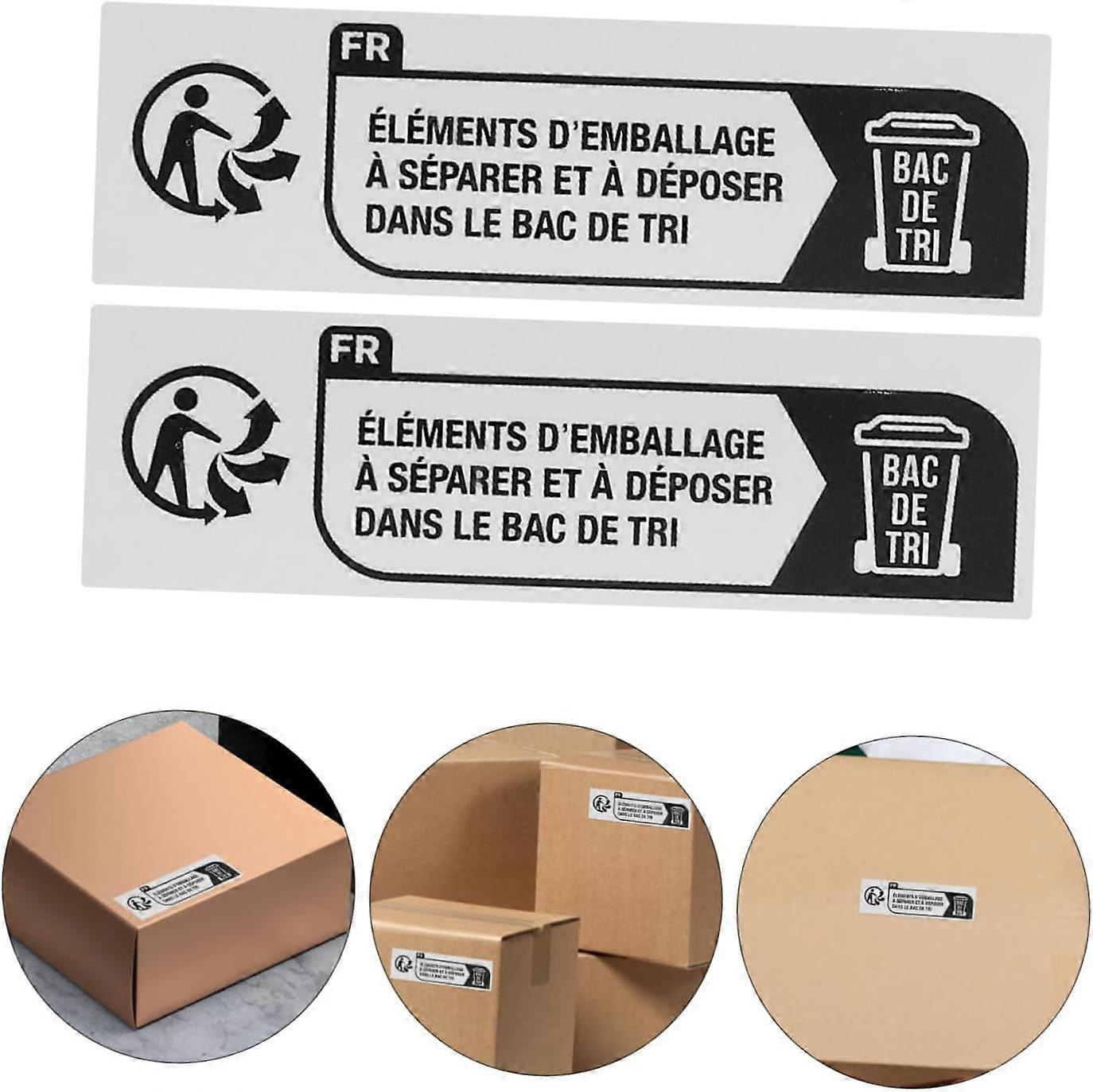 GLEAVI 1 Roll Packaging Label Stickers Garbage Recycling Sticker ...