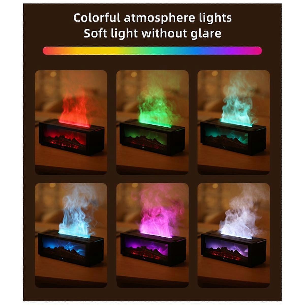 Fireplace Flame Humidifier Bedroom Lasting Fragrance Machine Simulated Flame Aromatherapy ...
