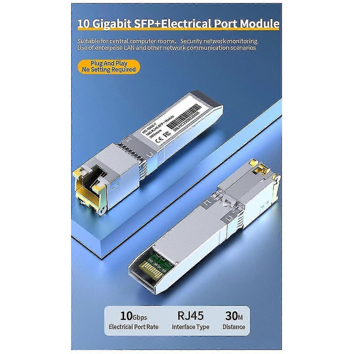 2024 10G SFP+-modul 10GbE SFP-kopparmoduler Optisk port Vänd dig till ...