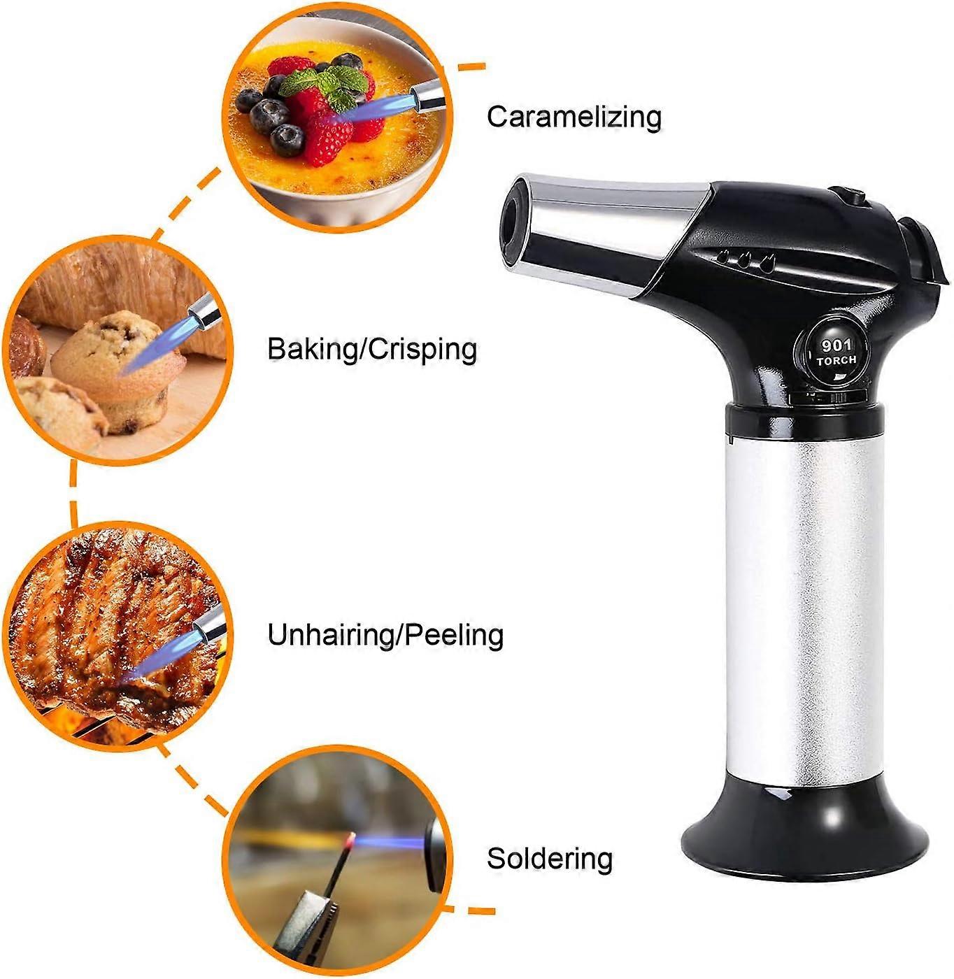 Blow Torch, Kitchen Torch, Refillable Butane Gas Torch Lighter with ...
