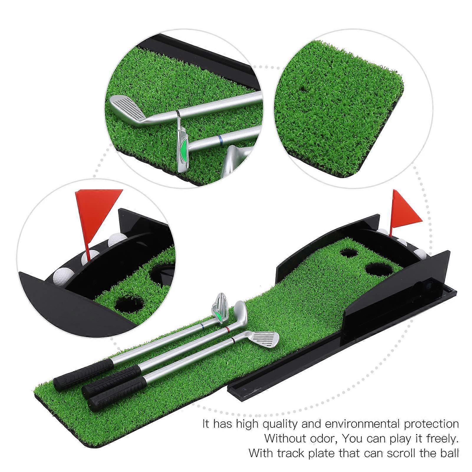 Desktop Golf Set, Simulated Grass Mat, Golf Putting Mat Practice ...