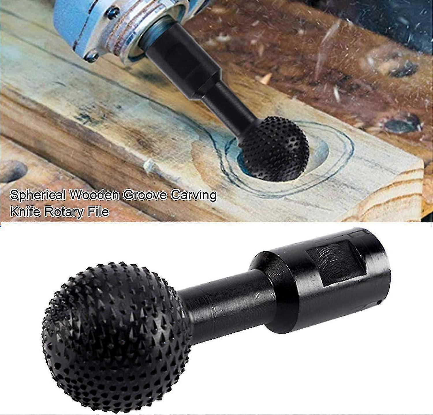 2024 14mm Spherical Wood Groove Engraving Tool, Spherical Rotary Burr ...