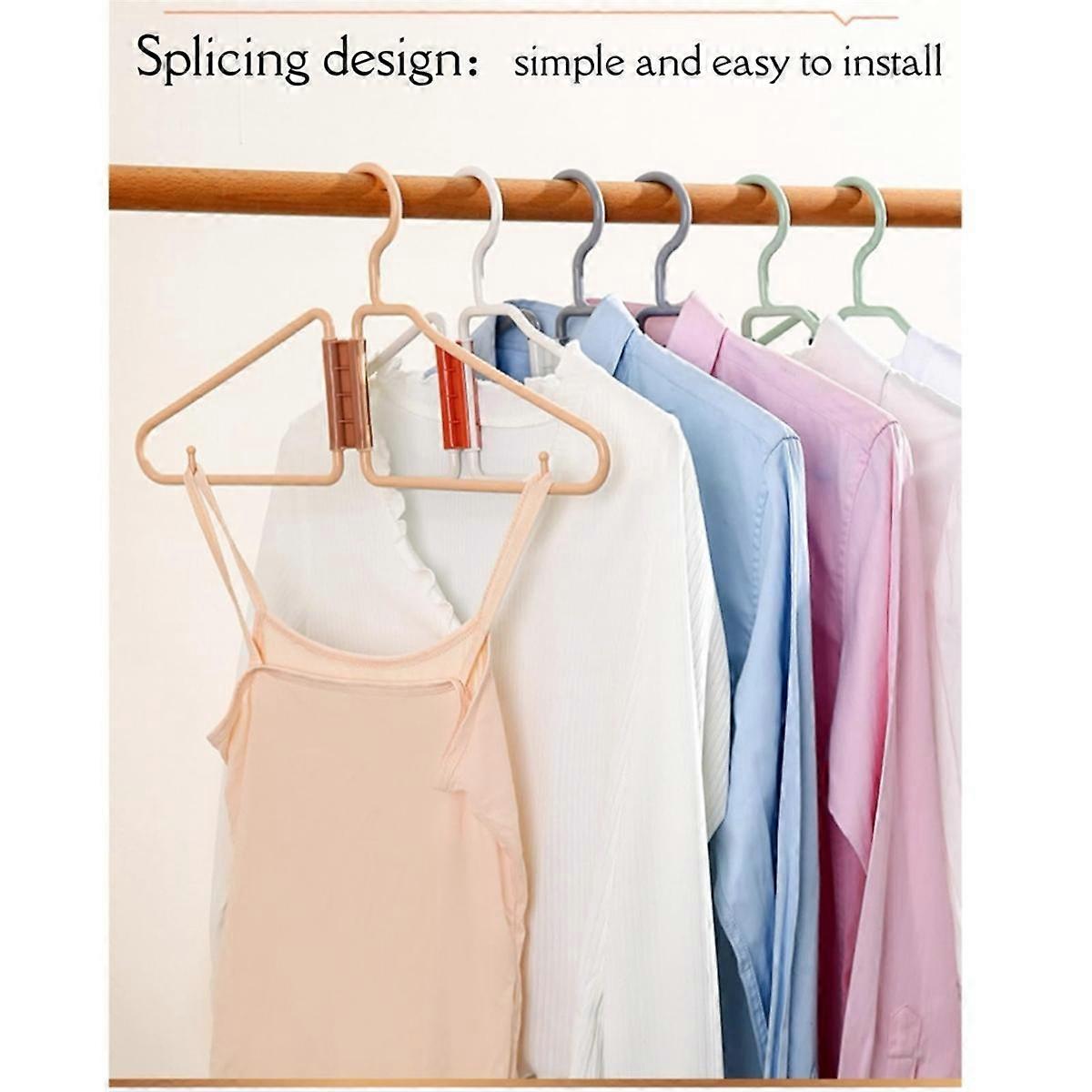 8Pcs Foldable Hangers, Plastic Foldable Hangers, Portable Folding ...